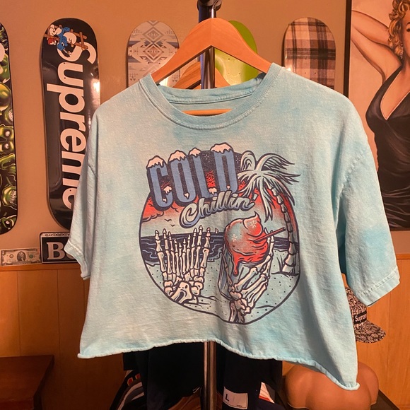 Tops | Cold Chillin Crop Top Slurpee 711 | Poshmark
